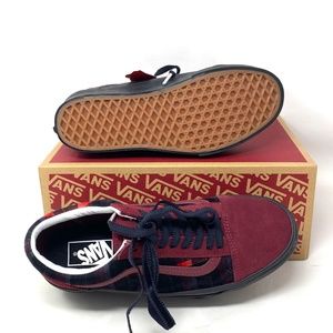 Vans | Shoes | Vans Old Skool Platform Shoes Red Black Suede Women Size ...